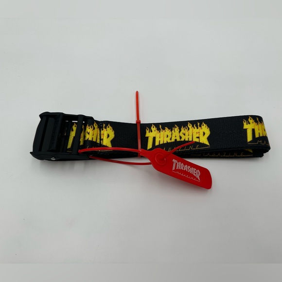Thrasher | Accessories | Thrasher Belt Black With Yellow 6cm Nwt | Poshmark